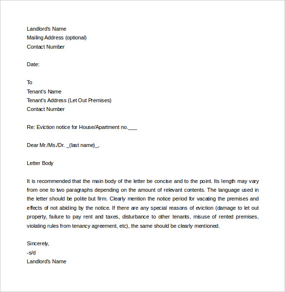 Family Member Eviction Notice Template TUTORE ORG Master Of Documents
