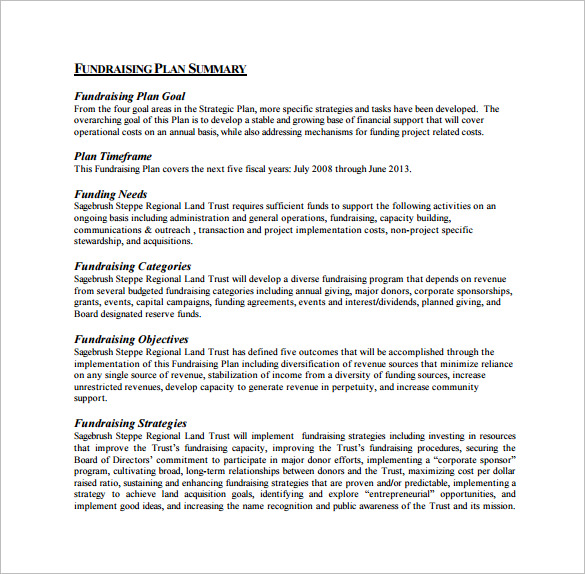 11+ Free Fundraising Plan Templates - Word, PDF, Apple Pages