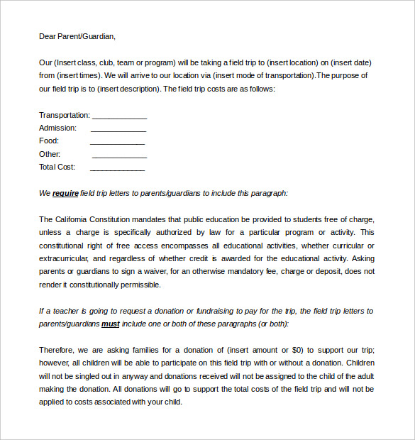 9+ Parent Letter Templates - Sample, Example Format Download!