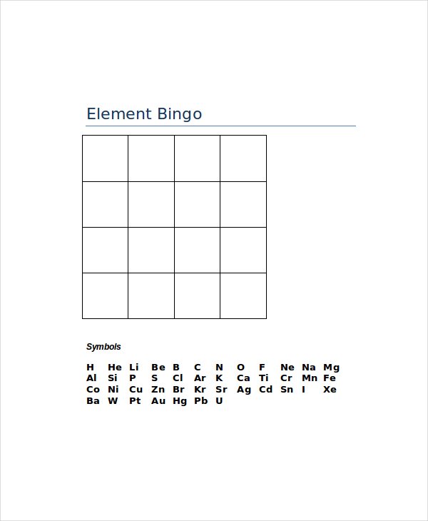 Word Bingo Template - 16+ Word Documents Download