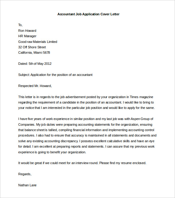 35 Printable Free Cover Letter Templates Word Doc Formats