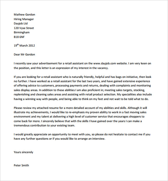 Application Letter Expression Of Interest Cover Letter Examples For 