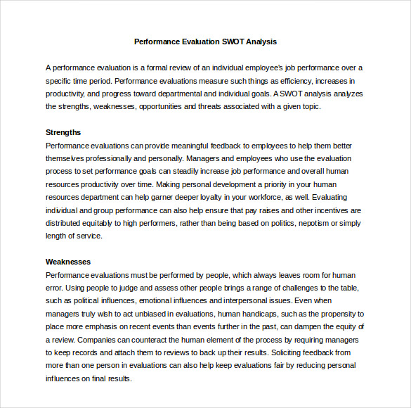 Employee SWOT Analysis Template - 11+ Free Word, Excel, PDF Documents ...