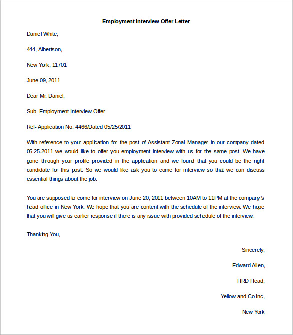 11 Free Employment Letter Template DOC PDF Free Premium Templates