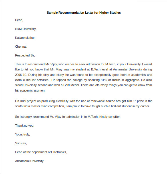 30+ Recommendation Letter Templates - PDF, DOC
