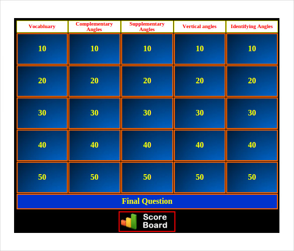 Jeopardy Game Template 10 Free PPT PPTX Documents Download Jeopardy Game Template 10 Free PPT PPTX Documents Download