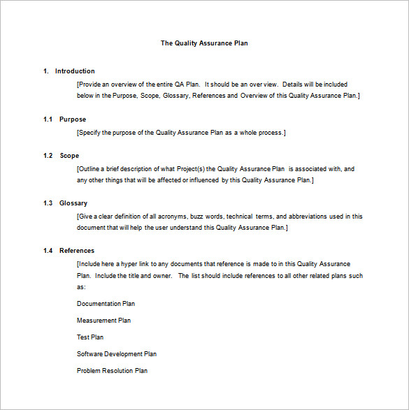 16+ Quality Assurance Plan Templates - Word, PDF, Google Docs