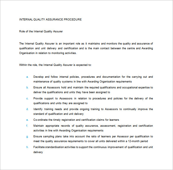 16+ Quality Assurance Plan Templates - Word, PDF, Google Docs