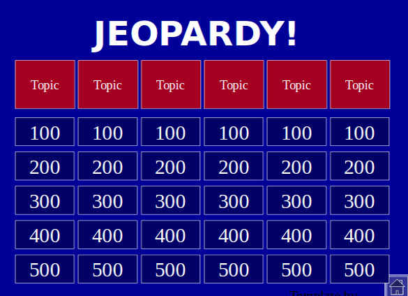 12 Jeopardy PowerPoint Templates Free Sample Example Format Download