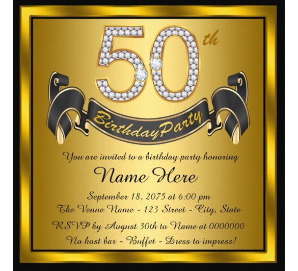 14 50th Birthday Invitations Free PSD AI Vector EPS Format Download