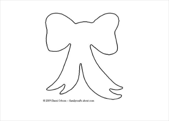 Paper Bow Template 8 Free Word PDF Documents Download