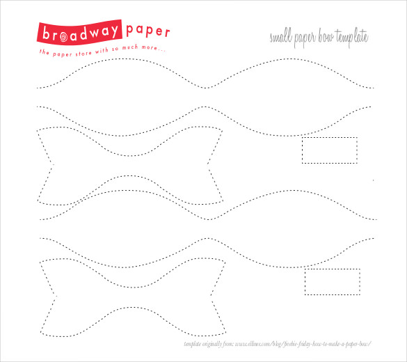 Paper Bow Template 8 Free Word PDF Documents Download Free 