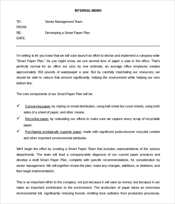 Internal Memo Template - 23+ Word, PDF, Google Docs Documents Download