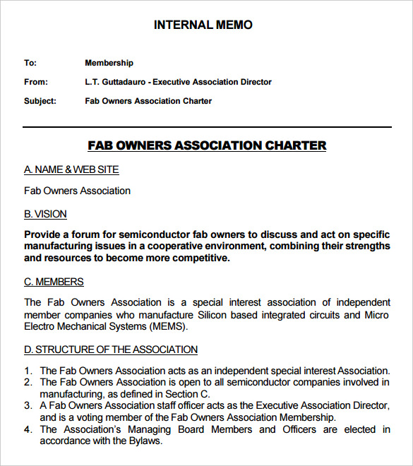 Internal Memo Template - 23+ Word, PDF, Google Docs Documents Download