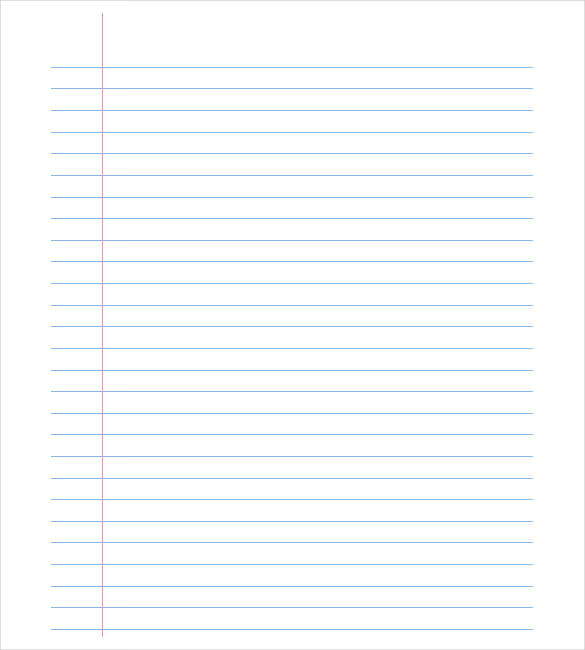 8+ Notebook Paper Templates - Free Sample, Example, Format Download