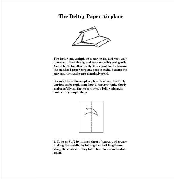 11 Paper Airplane Templates Free Sample Example Format Download 