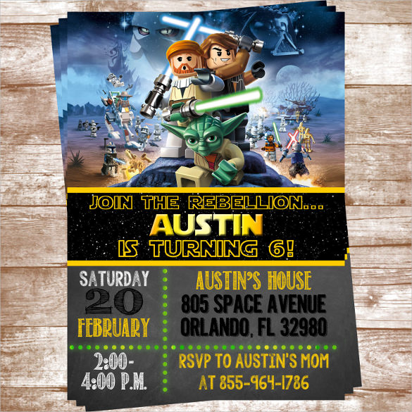 20+ Star Wars Birthday Invitation Templates – Free Sample, Example ...