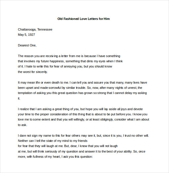 Love Letters For Him - 25+ Free Word, PDF Documents Download