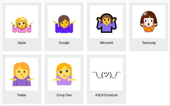 14+ Shrugging Emoji : A Perfect Way To Show A Carefree Attitude