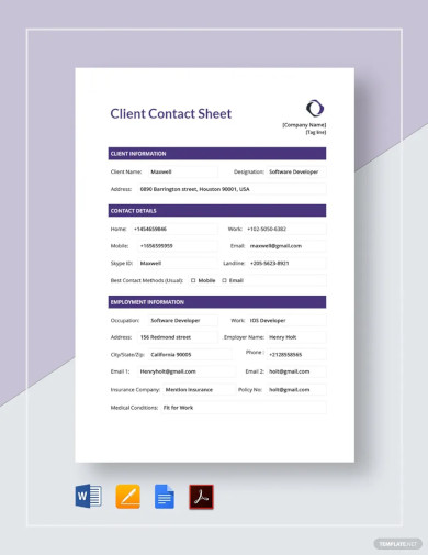 13+ Contact Sheet Templates - DOC, PDF