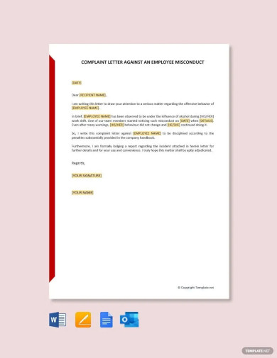 19+ Employee Complaint Letter Templates - PDF, DOC