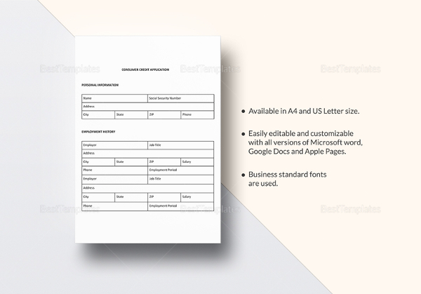 Credit Application Template - 35 + Examples in PDF, Word, Google Docs ...