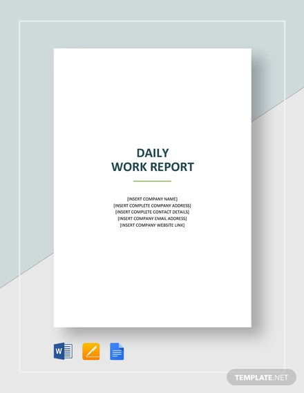 28+ Sample Daily Report Templates - Word, PDF, Apple Pages, Google Docs