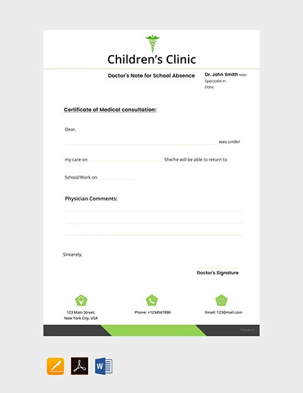 35+ Doctors Note Templates - Word, PDF, Apple Pages, Google Docs