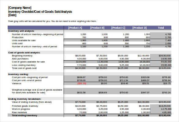 Excel Inventory Template - 20+ Free Excel, PDF Documents Download ...