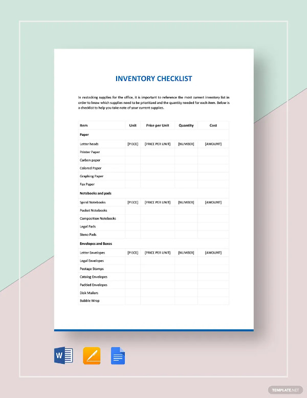 Moving Inventory Template – 18+ Free Excel, PDF Documents Download