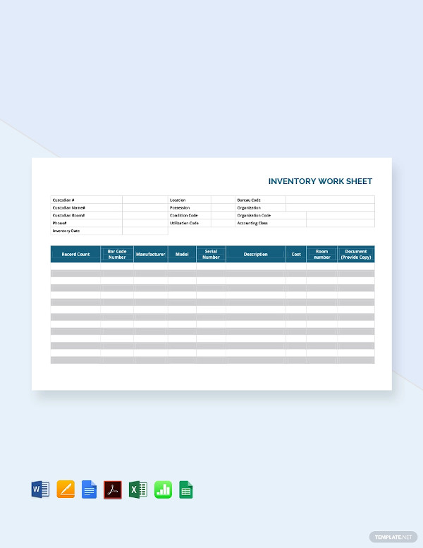 Moving Inventory Template – 18+ Free Excel, PDF Documents Download