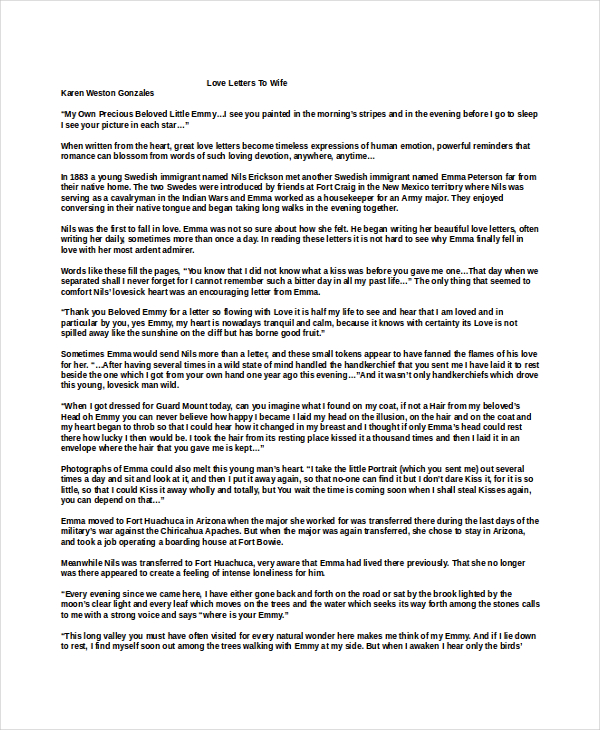 8+ Love Letters - Word, PDF