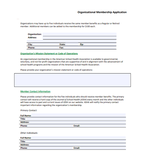 Membership Application Template - 23+ Free Word, PDF Documents Download!