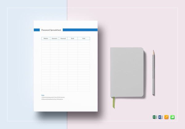 9+ Password Spreadsheet Templates - DOC, PDF