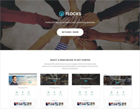 28+ Social Media Website Themes & Templates