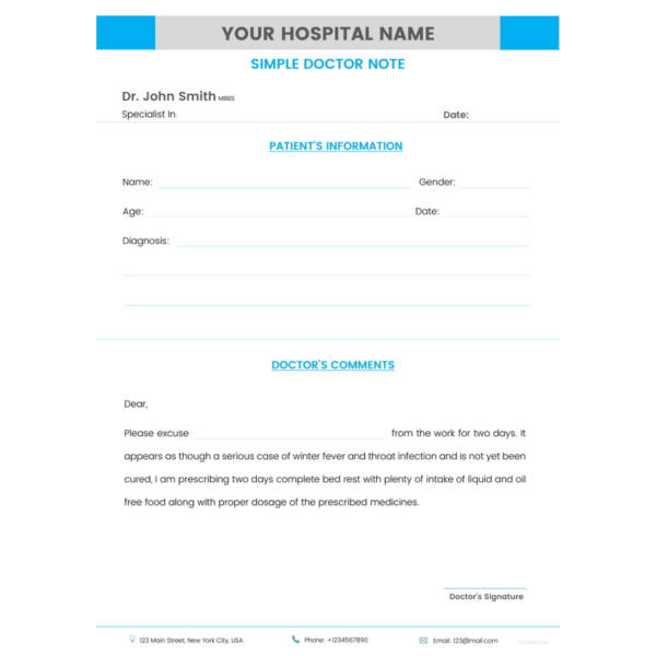 15+ Doctors Note Templates - PDF, Docs, Word
