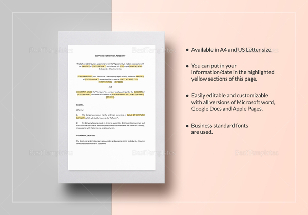 25+ Distribution Agreement Templates – Free Word, PDF Format Download