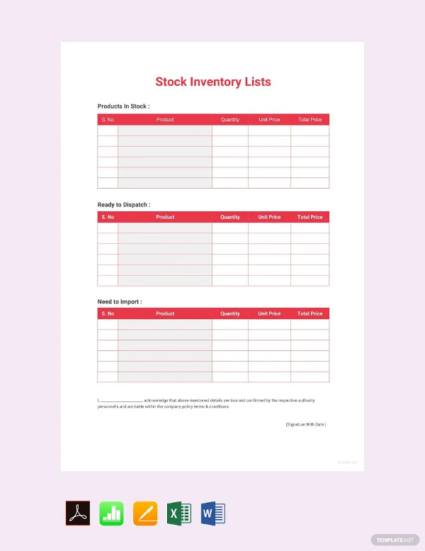 Moving Inventory Template – 18+ Free Excel, PDF Documents Download