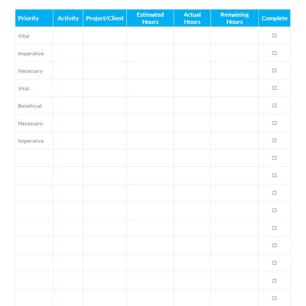 40+ Word Checklist Templates