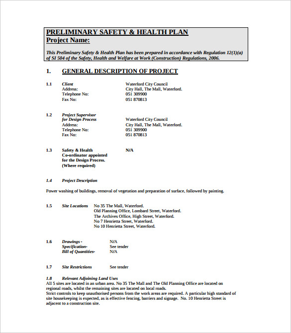 17+ Health and Safety Plan Templates - Free Sample, Example, Format ...
