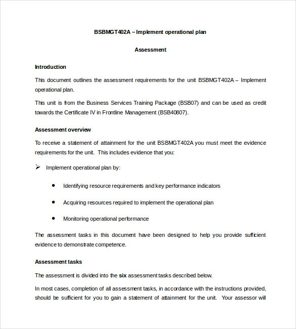 37+ Operational Plan Templates - Word, PDF, Google Docs