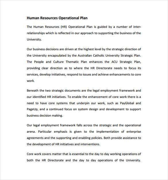 37+ Operational Plan Templates - Word, PDF, Google Docs