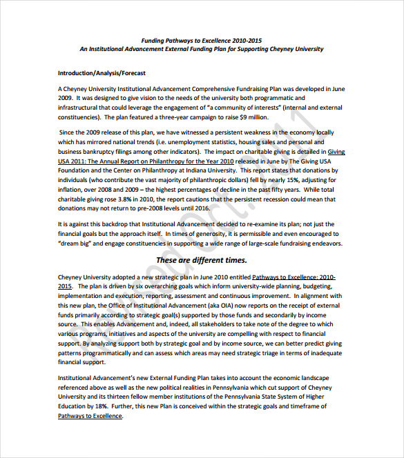 11+ Free Fundraising Plan Templates - Word, PDF, Apple Pages