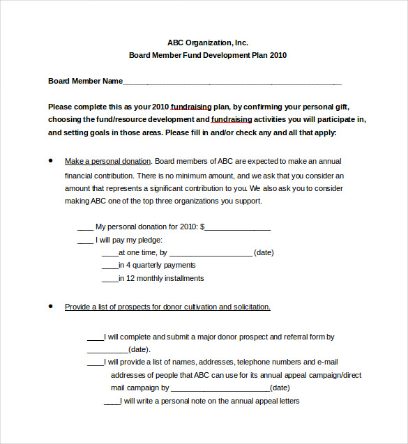 11+ Free Fundraising Plan Templates - Word, PDF, Apple Pages