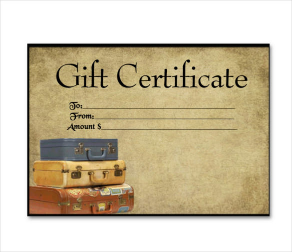 11 Travel Gift Certificate Templates Free Sample Example Format 
