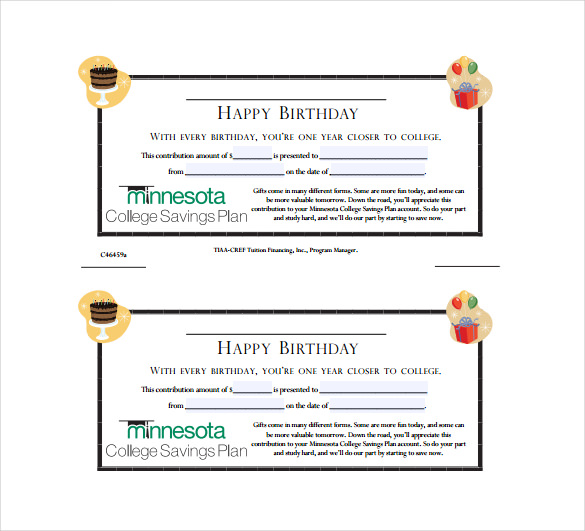 Birthday Gift Certificate Templates - 16+ Free Word, PDF, PSD ...