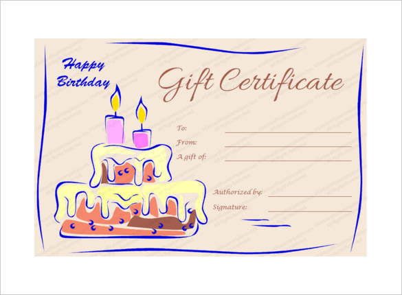 Birthday Gift Certificate Templates - 16+ Free Word, PDF, PSD ...