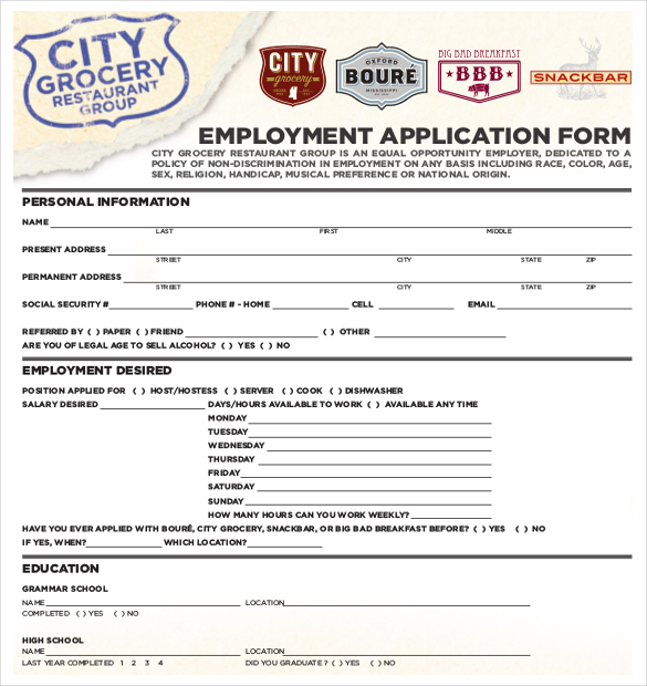 13+ Restaurant Application Templates - Free Sample, Example, Format ...