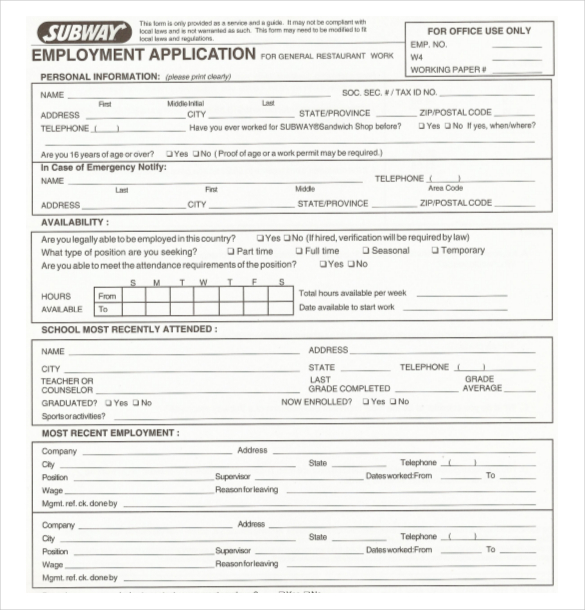 13+ Restaurant Application Templates - Free Sample, Example, Format ...