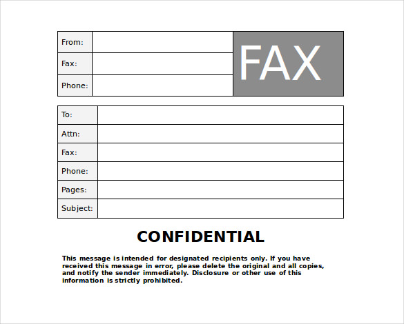 9+ Confidential Fax Cover Sheet Templates - DOC, PDF